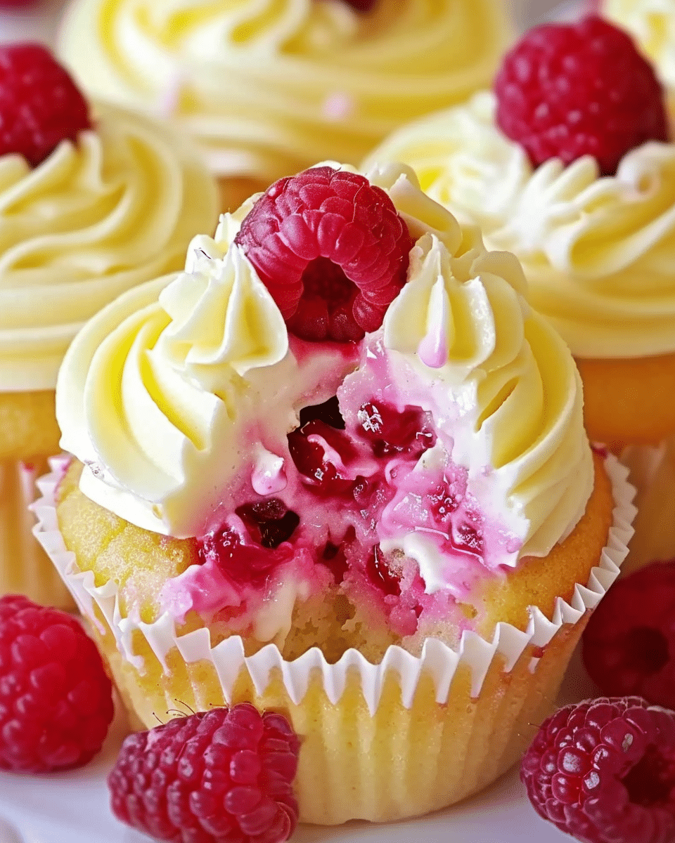 Raspberry Lemon Heaven Cupcakes | Cooked By Lina