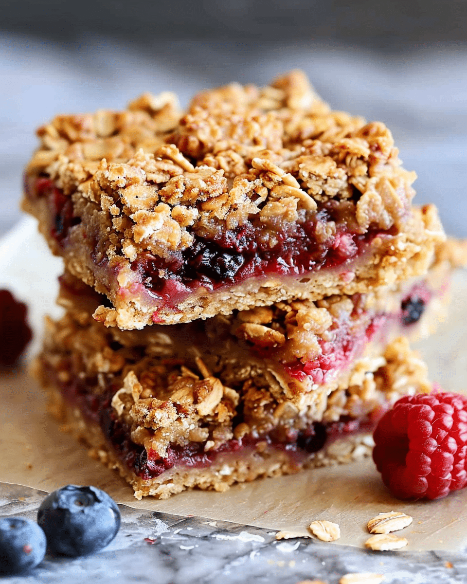 Berry Oat Bars | Healthy One Bowl Recipe | Cooked By Lina