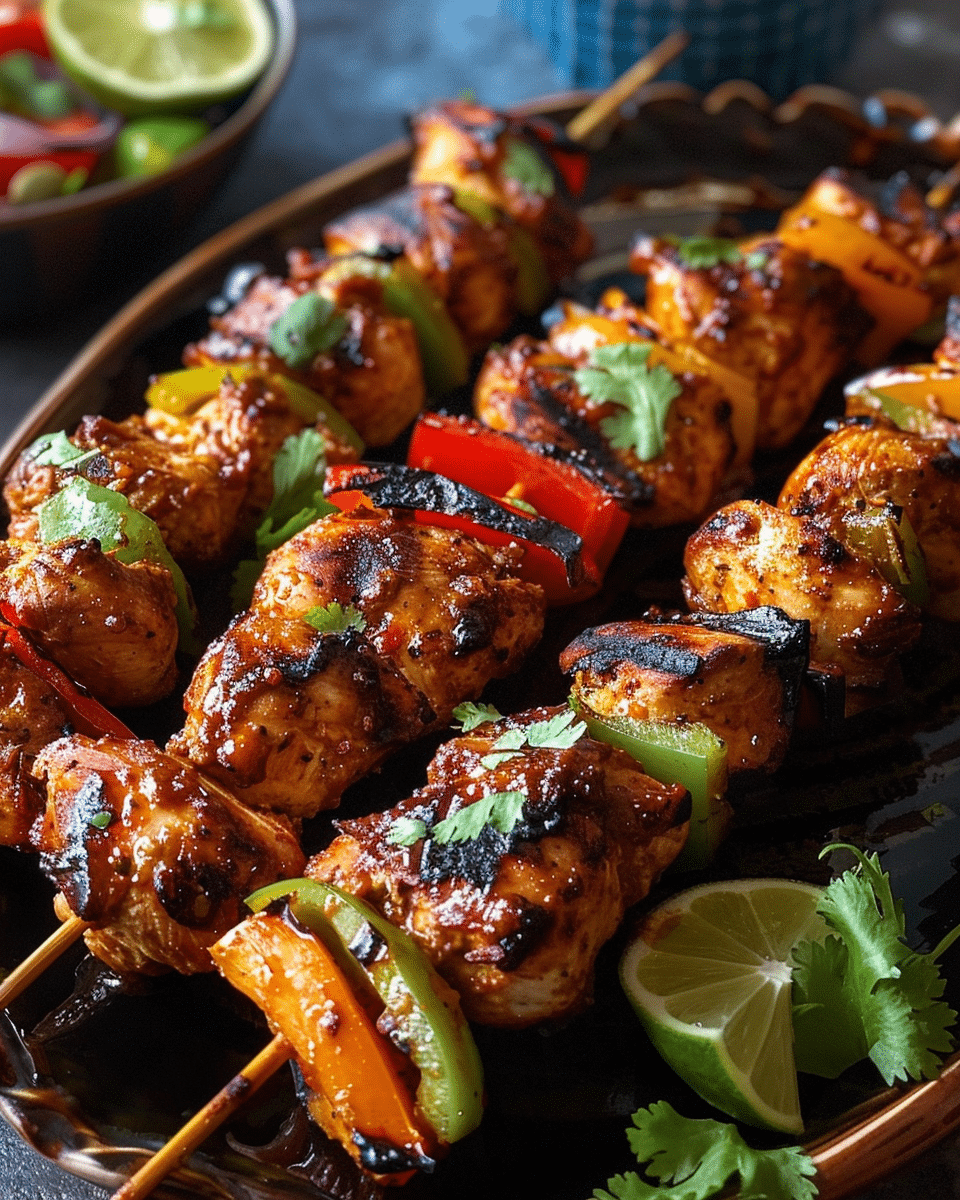 Mexican Barbecue Chicken Skewers | Cooked By Lina
