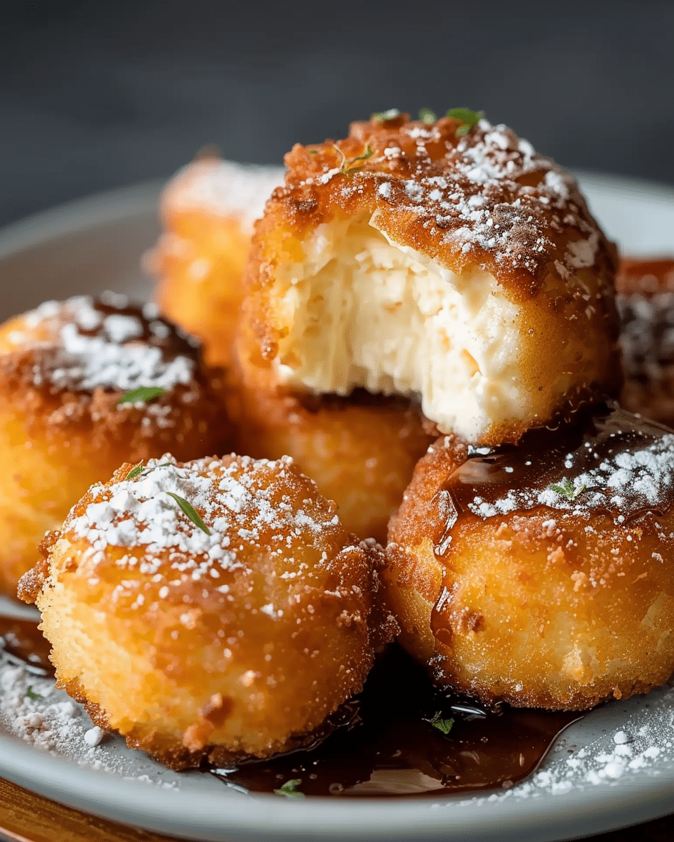 Crispy Deep-Fried Cheesecake Bites | Cooked By Lina