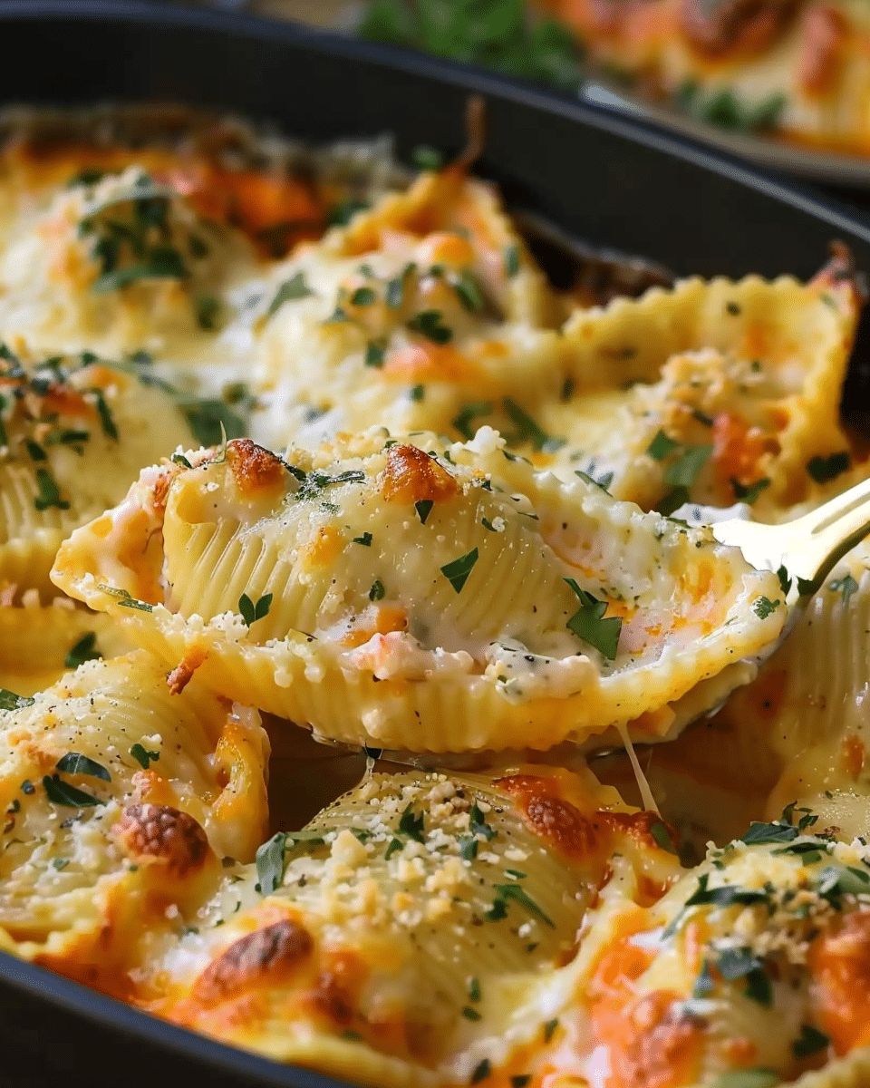 Seafood Stuffed Shells | Cooked By Lina
