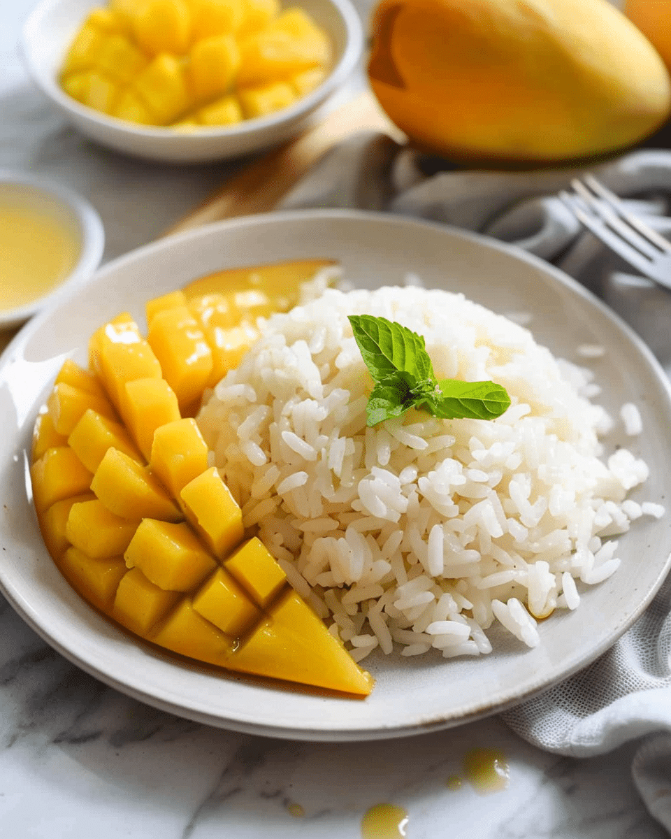 Thai Mango Sweet Sticky Rice | Cooked By Lina