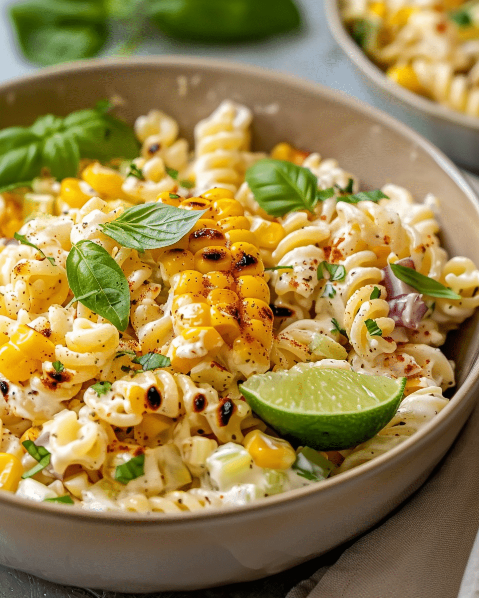 Creamy Street Corn Pasta Salad | Cooked By Lina