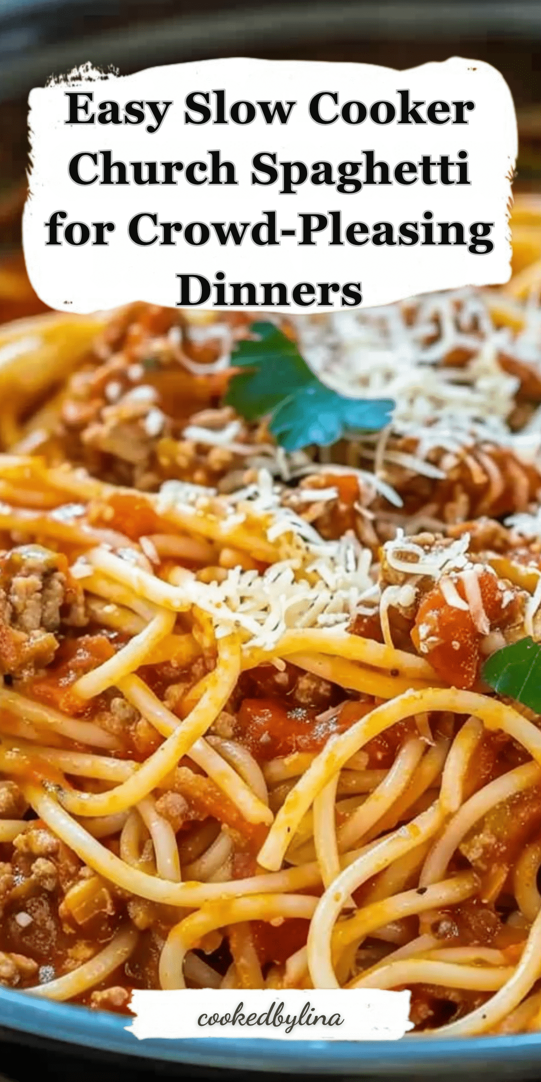 Slow Cooker Church Supper Spaghetti | Cooked By Lina