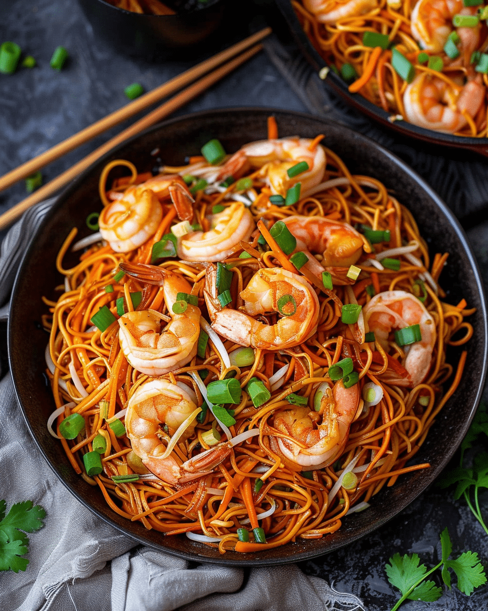 Shrimp Chow Mein – Pan Fried Noodles | Cooked By Lina