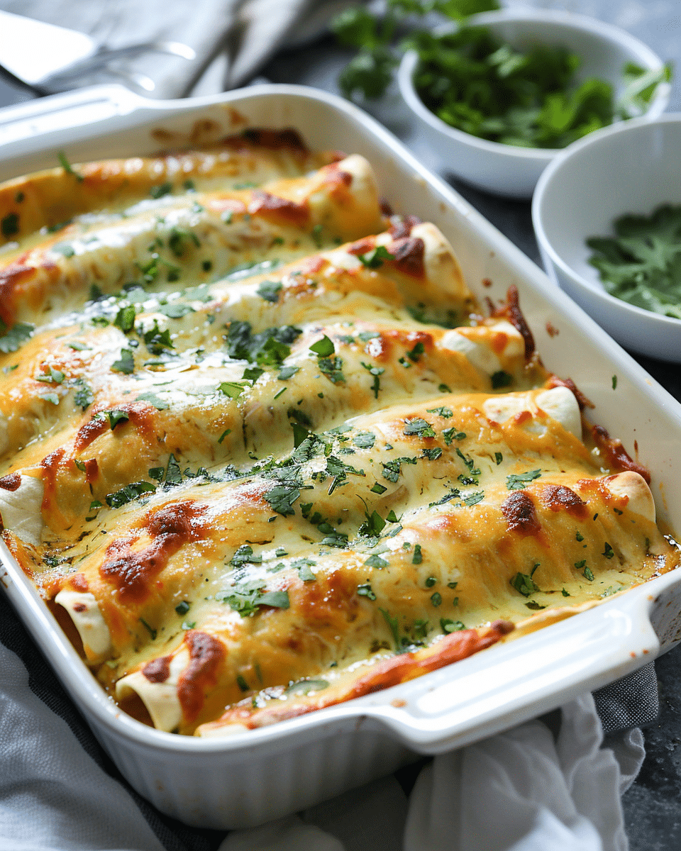 Best Green Chicken Enchiladas | Cooked By Lina
