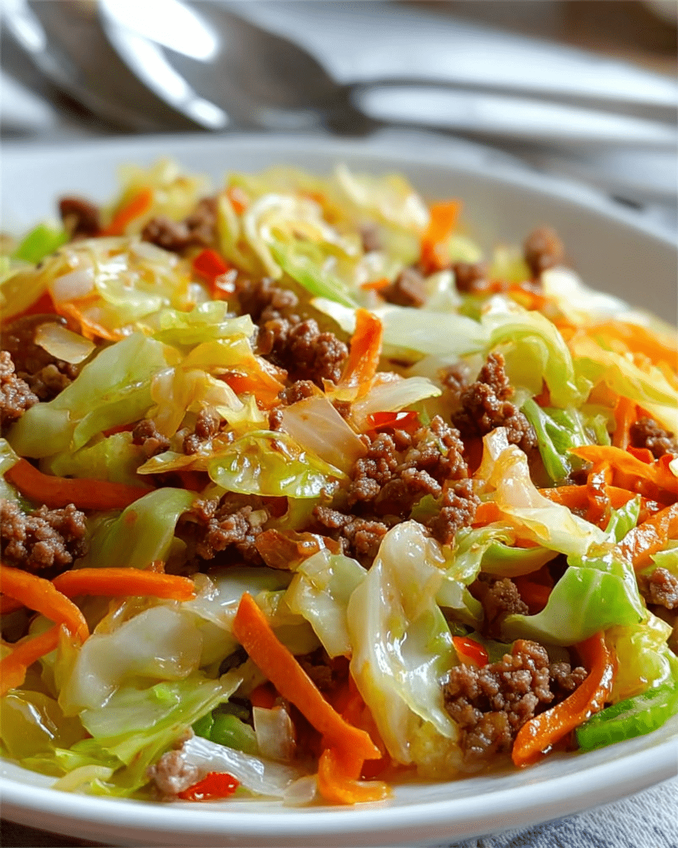 Ground Beef Taco Cabbage Skillet | Cooked By Lina