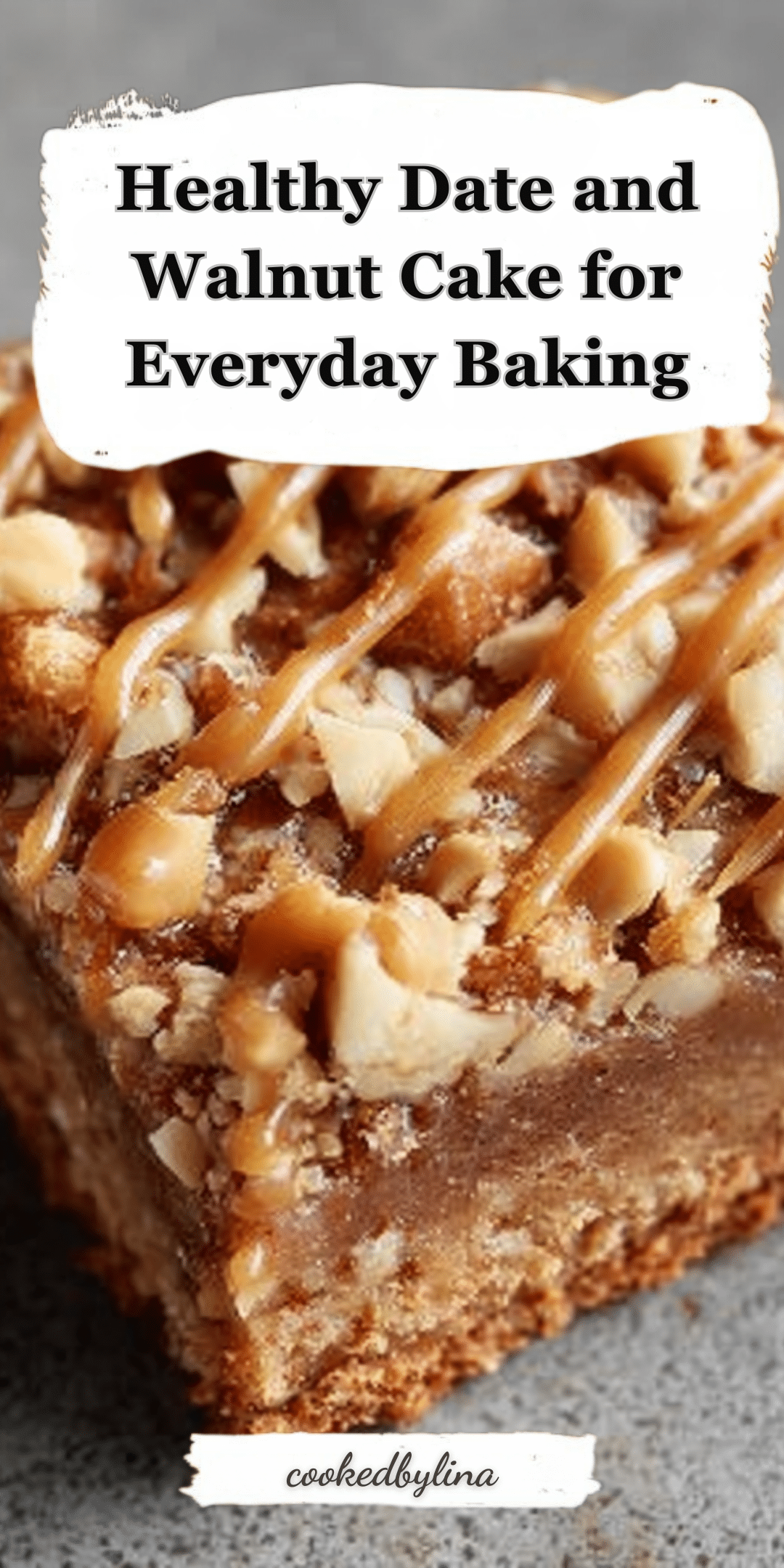 Date & Walnut Cake (No Refined Sugar, Super Moist!) | Cooked By Lina