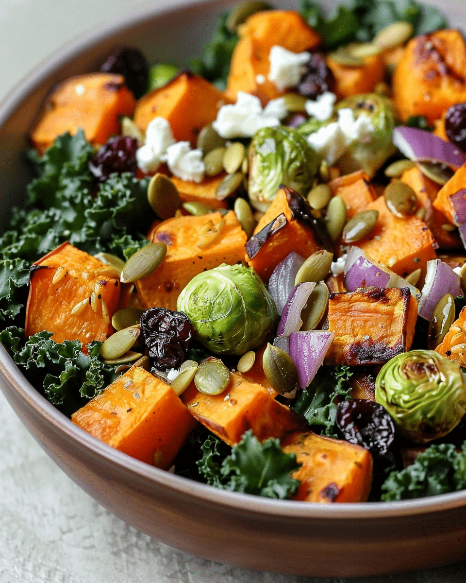 Kale and Roasted Vegetable Salad (Warm and Hearty) | Cooked By Lina