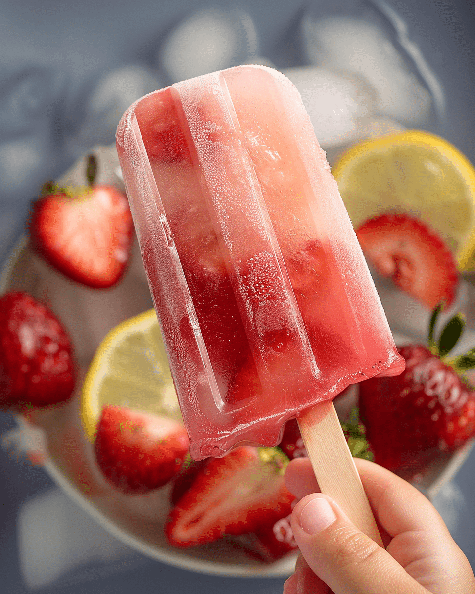 Strawberry Lemonade Popsicles | Cooked By Lina