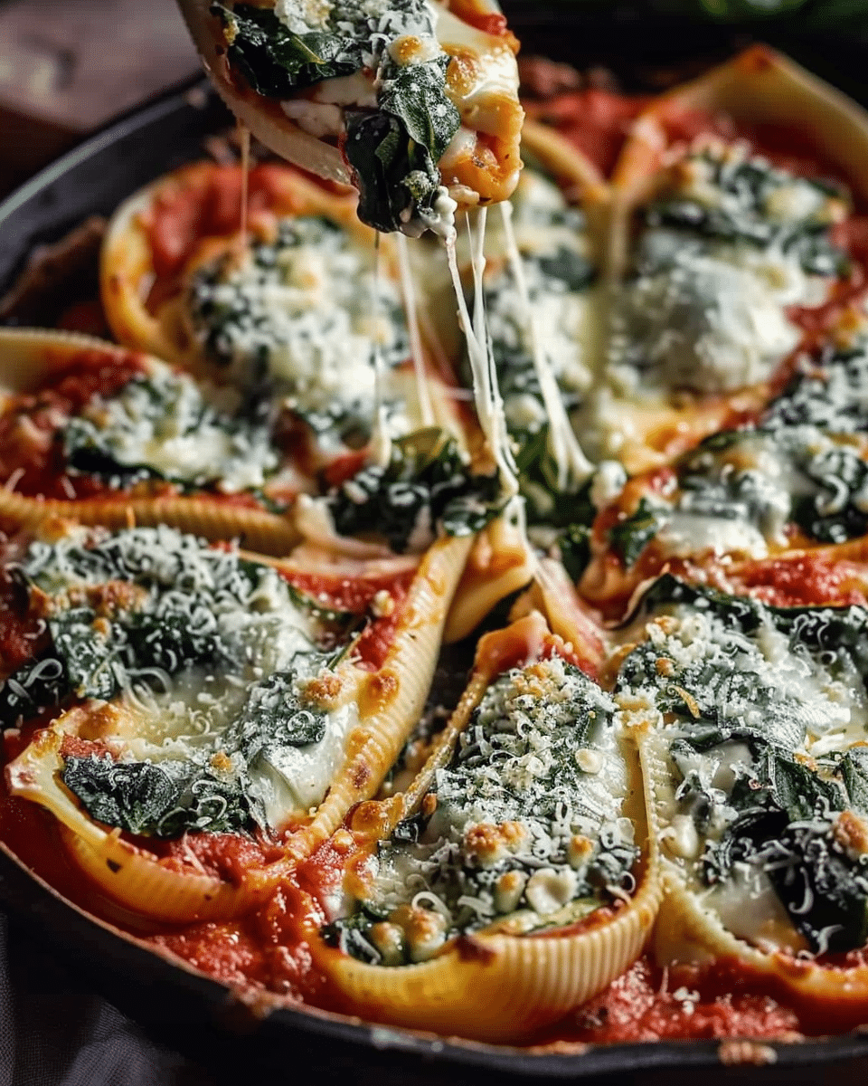 Spinach and Ricotta Stuffed Shells Recipe | Cooked By Lina