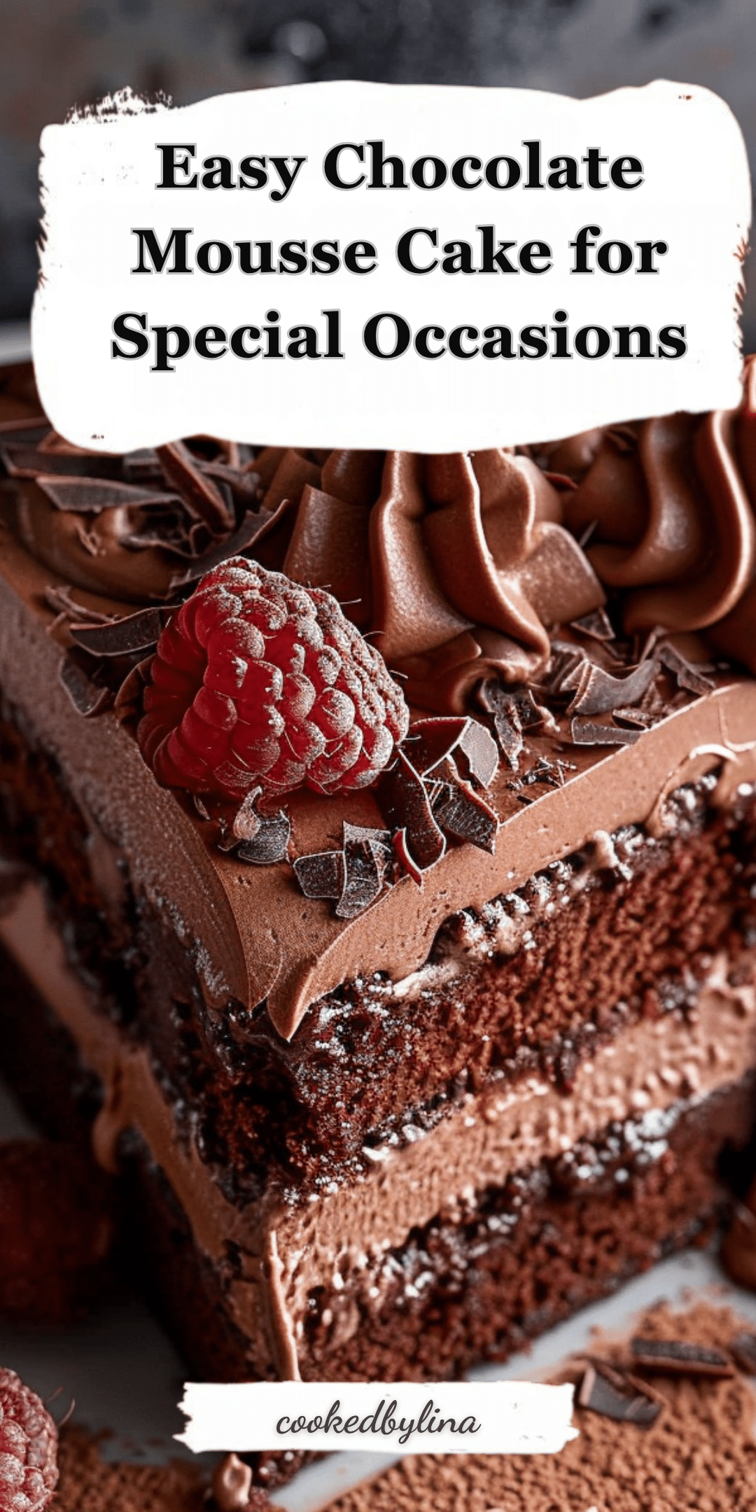 Chocolate Mousse Cake | Cooked By Lina