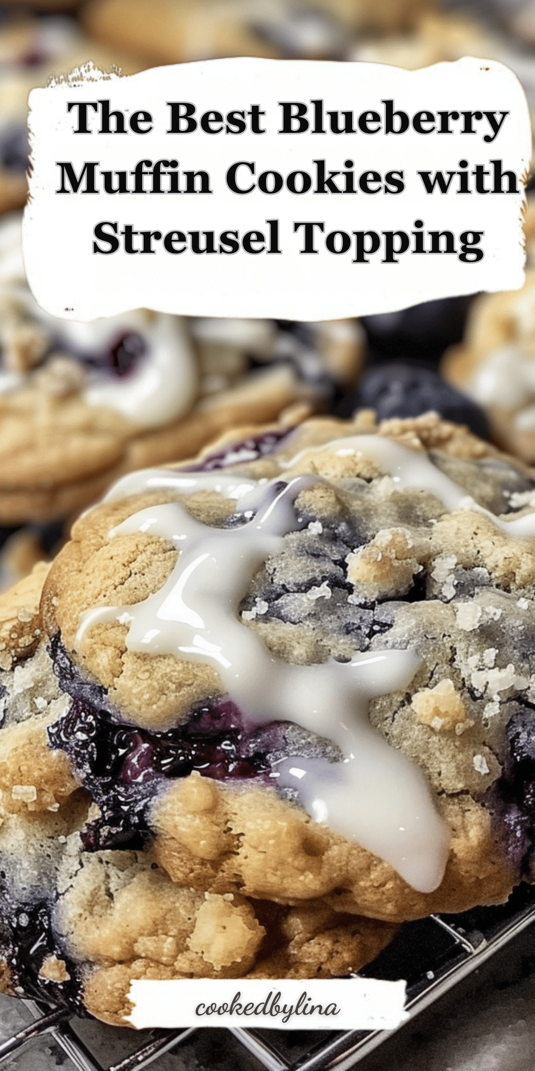 Blueberry Muffin Cookies with Streusel Topping | Cooked By Lina