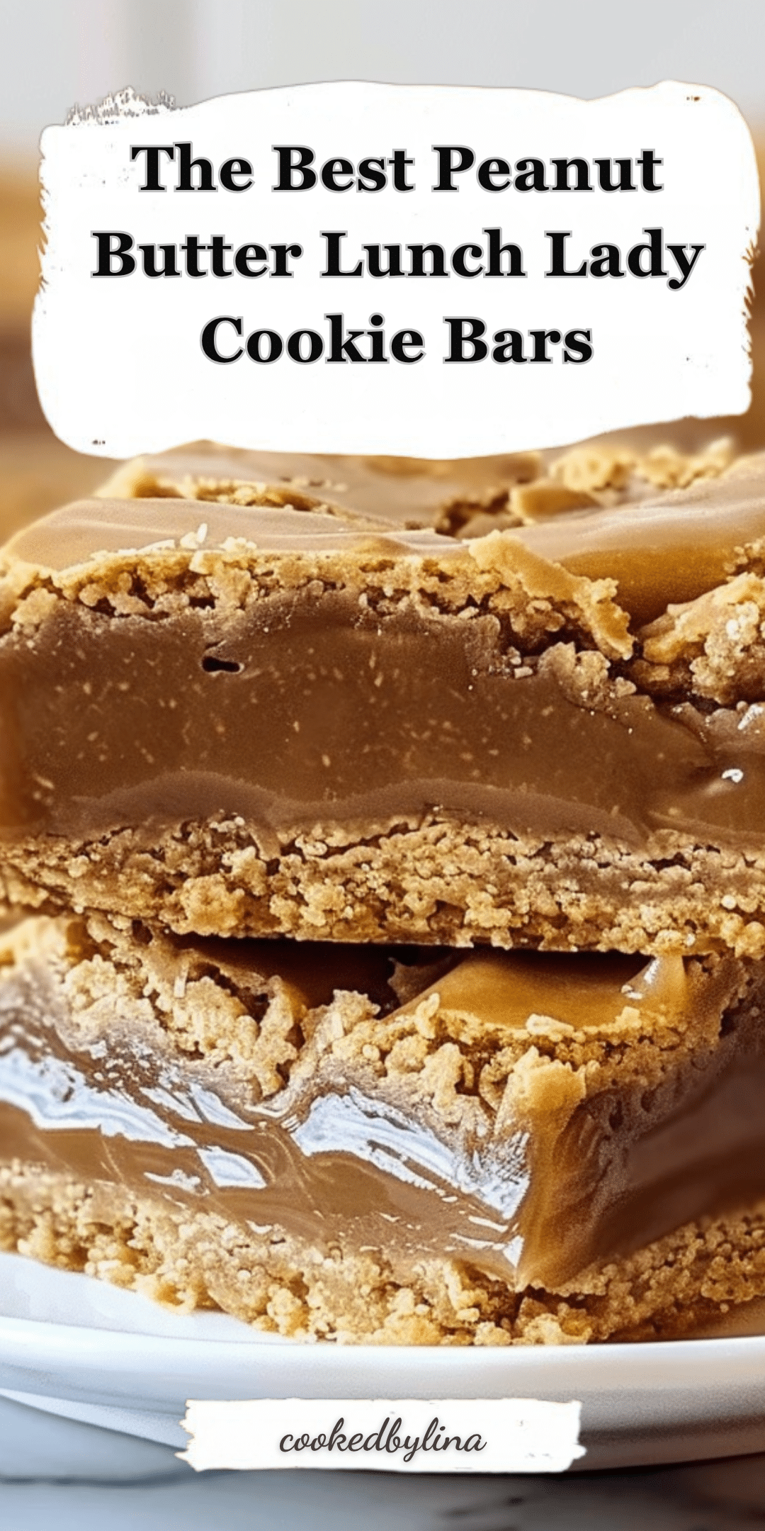 Peanut Butter Lunch Lady Cookie Bars | Cooked By Lina