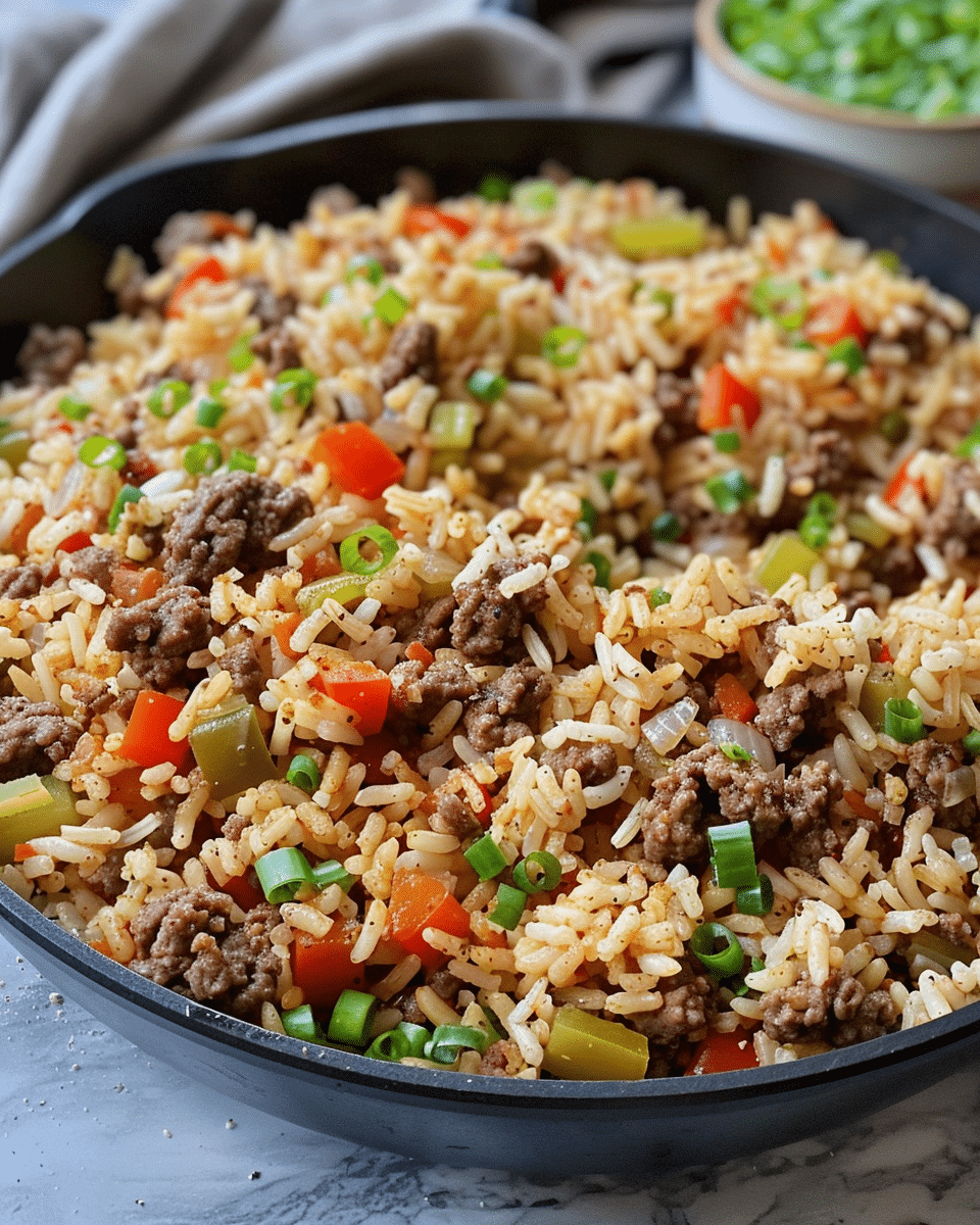 Dirty Rice with Ground Beef | Cooked By Lina
