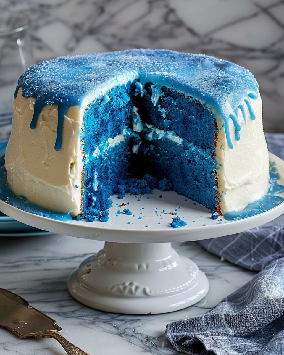 Blue Velvet Vanilla Pound Cake | Cooked By Lina
