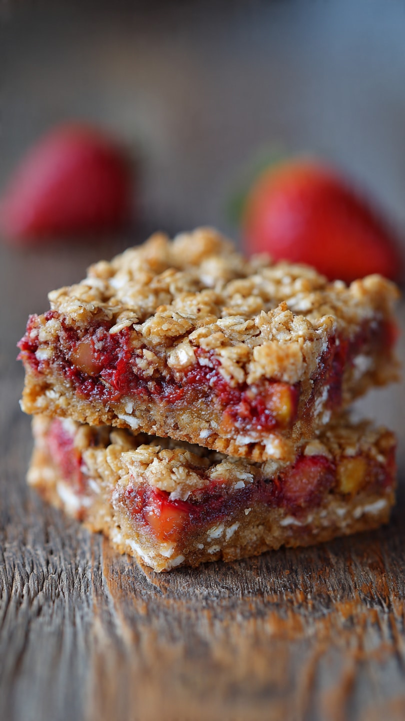 Healthy Strawberry Oatmeal Bars | Cooked By Lina