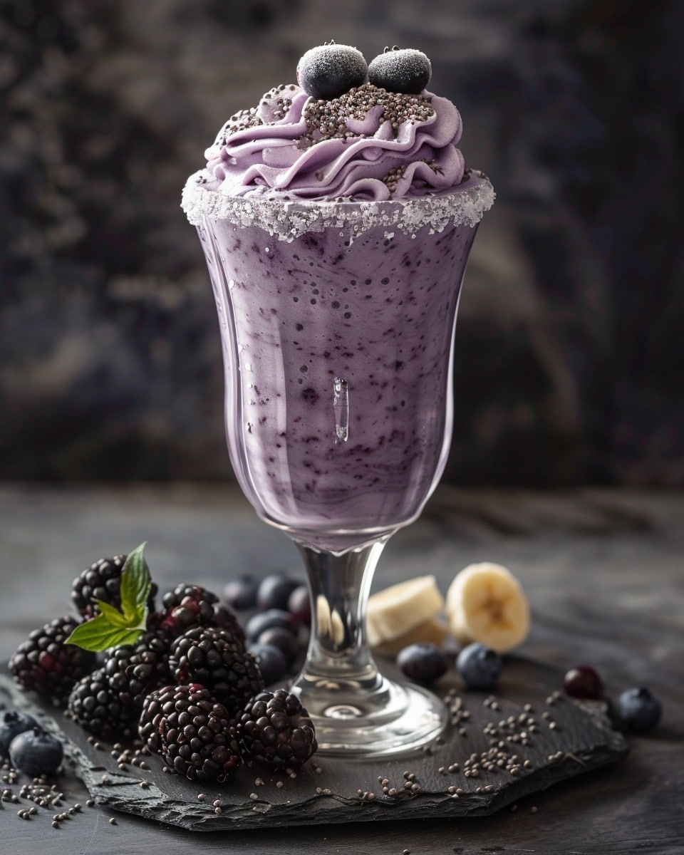 Blueberry Milkshake | Cooked By Lina