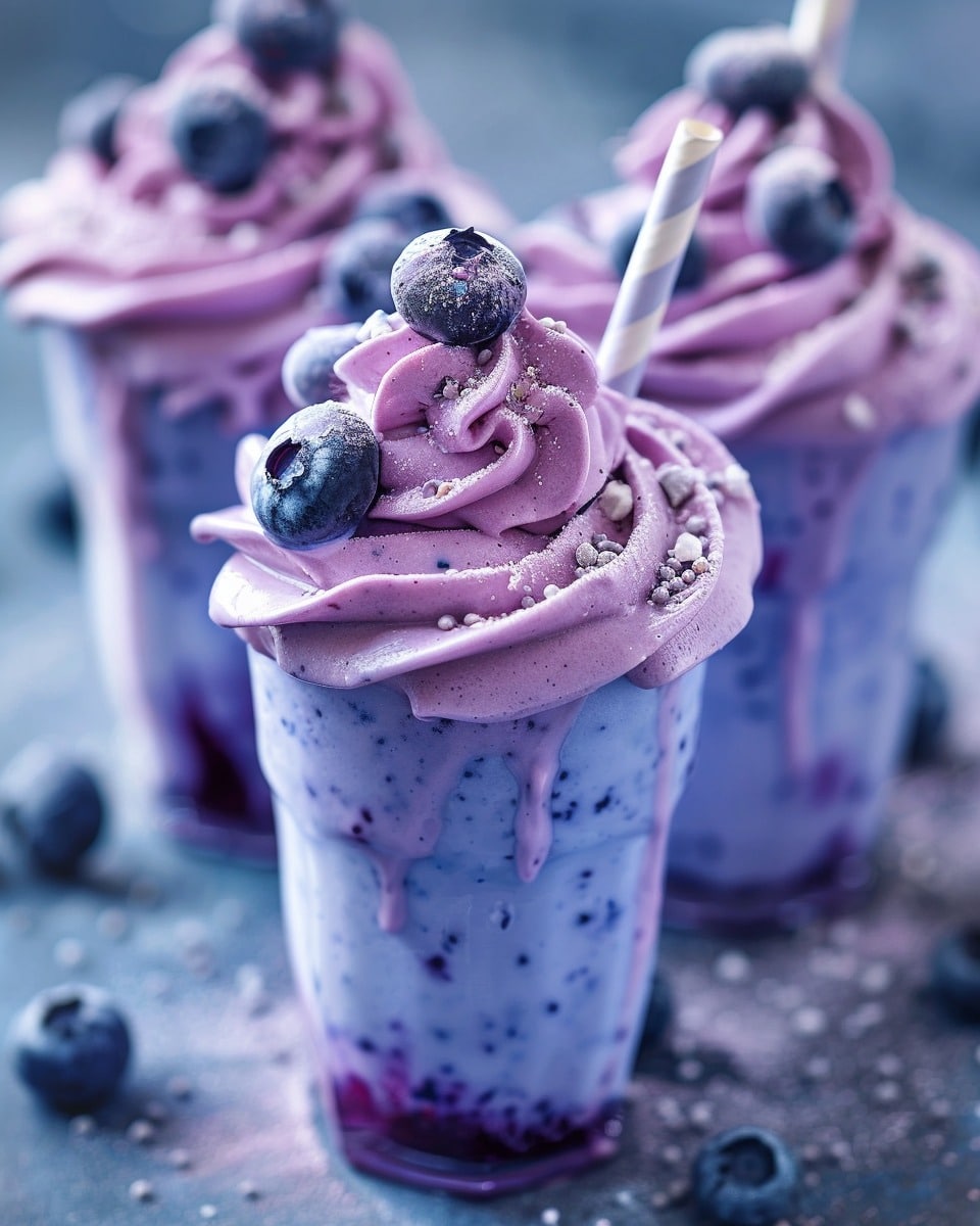 Blueberry Milkshake | Cooked By Lina