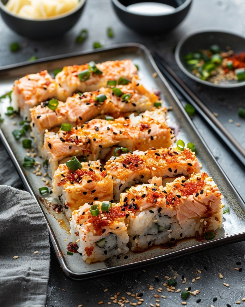 Easy Spicy Salmon Sushi Bake | Cooked By Lina