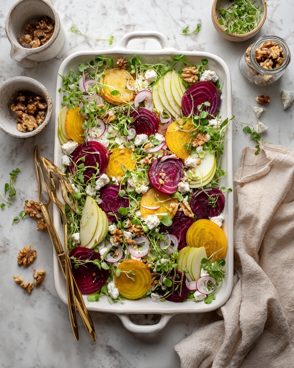 Beet Salad with Goat Cheese and Balsamic Vinaigrette – Bright & Flavorful
